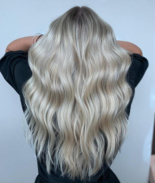 Subtle Ash Blonde Balayage Wigs 100% Real Human Hair for Caucasian Wom – SULMY