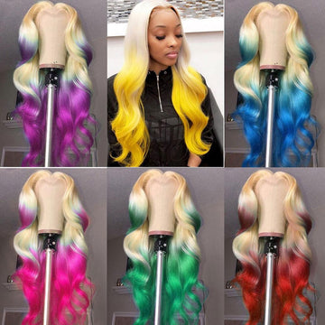 SULMY Blue Hair Weave Remy Human Hair Royal Blue Bundles Dark Roots
